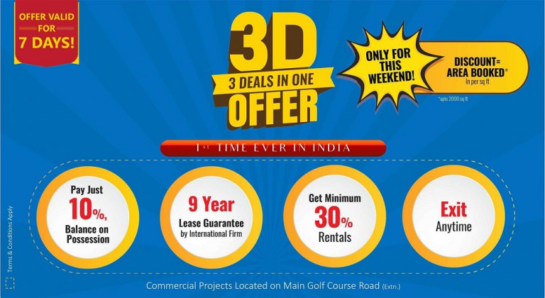 M3M 3 Deals In One Offer Commercial Projects in Gurgaon