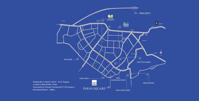 Paras Square Luxury Commercial Shops in Sector 63A Gurgaon